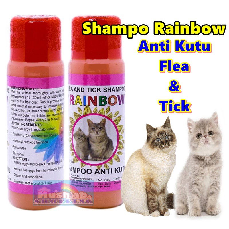 Jual SHAMPOO ANTI KUTU KUCING SHAMPO TUNGAU PARASIT RAINBOW - KEMASAN ...