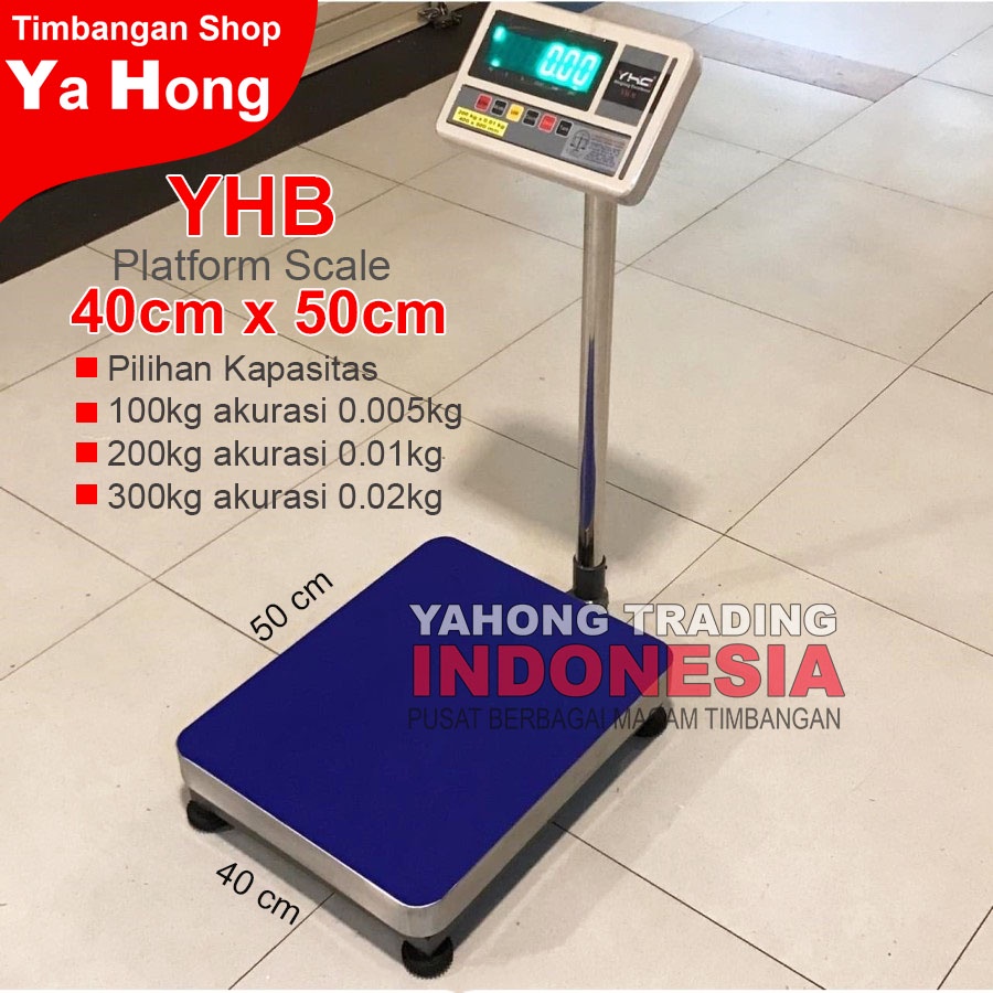 Jual Timbangan Barang Digital 75kg 100kg 150kg 200kg 300kg / Bench Scale YHB 40cm x 50cm ...