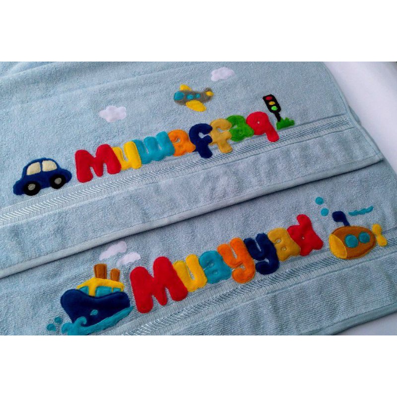 Jual Handuk Nama custom | handuk souvenir | handuk karakter | handuk ...