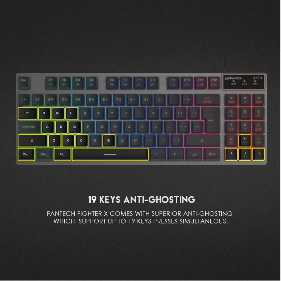 Jual FANTECH GAMING KEYBOARD K613 X FIGHTER | Shopee Indonesia