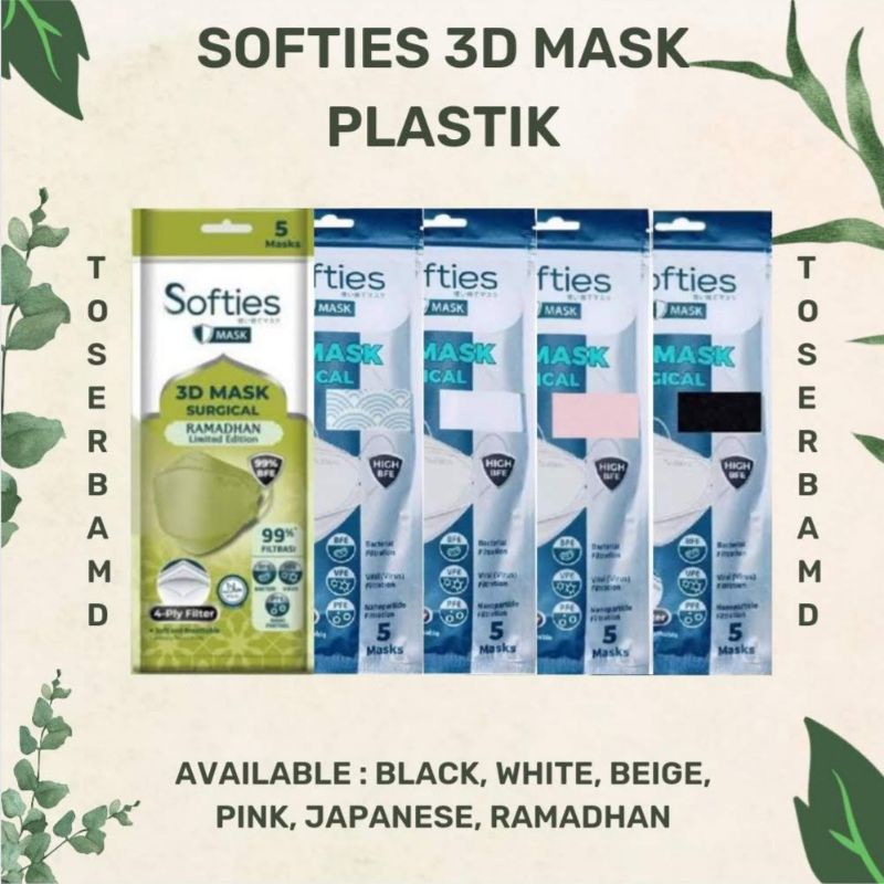 Jual SOFTIES Masker Surgical 3D KF94 isi 5 | Shopee Indonesia