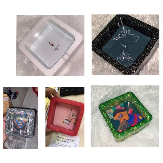 Jual CUSTOM ASBAK / ASHTRAY GAMBAR STICKER BAHAN RESIN + KACA | Shopee ...