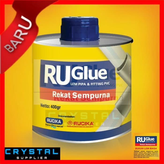 Jual Lem Pipa RUGlue KALENG 400 gram Lem Pipa Pralon PVC RuGlu TRUGlue ...