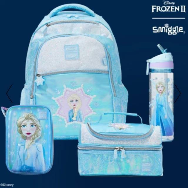 Jual Smiggle Disney frozen II queen elsa anna backpack lunchbox pencil ...