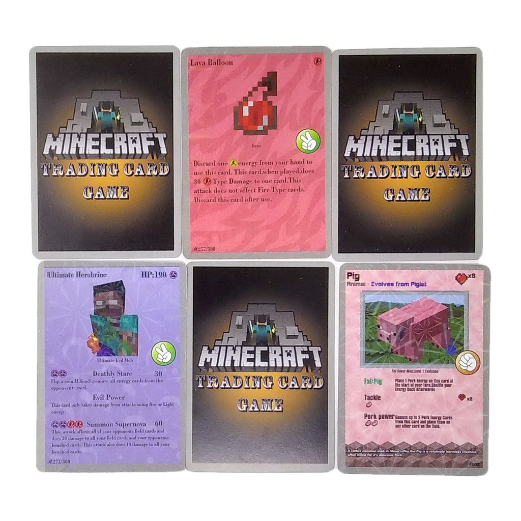 Jual 6pcs Kartu Minecraft Mainan Trading Card Game | Shopee Indonesia