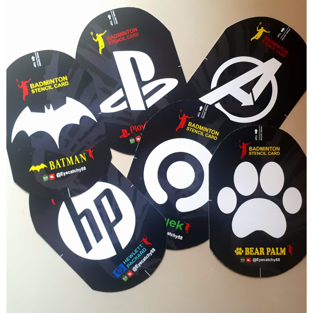 Jual Badminton Raket Stencil Card/Logo Raket/ Cetakan Raket - Unik LOGO ...