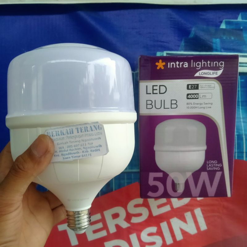 Jual LAMPU LED BULB INTRA LIGHTING 50w BERGARANSI 1 TAHUN 6500k Cool ...