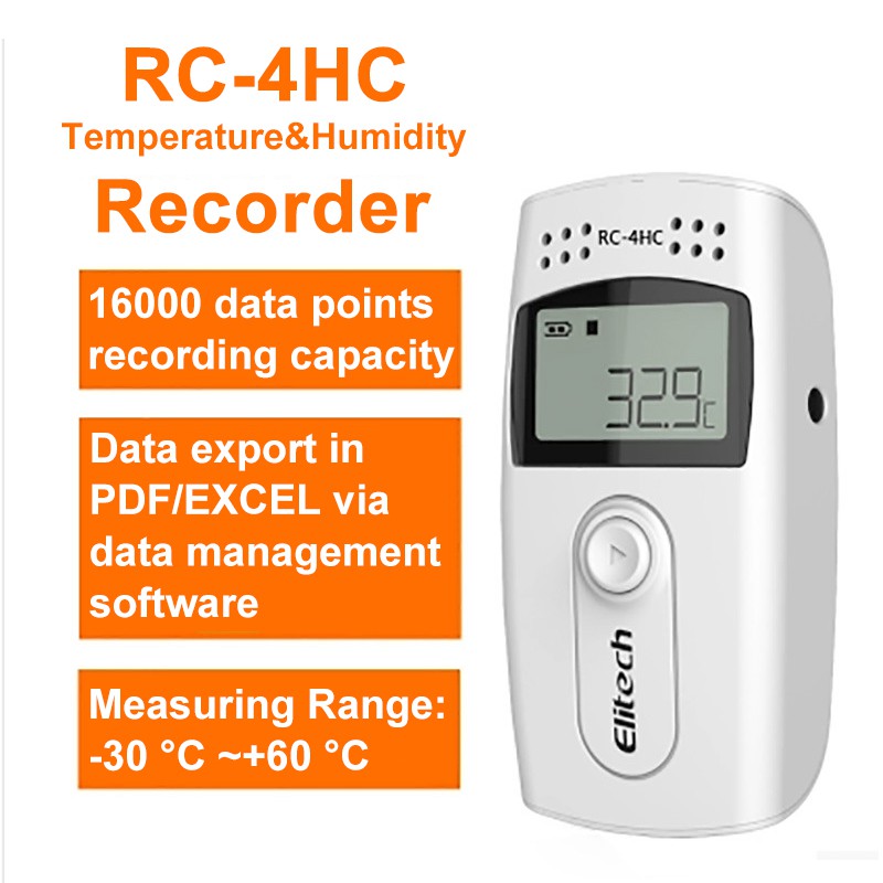Jual Elitech RC-4HC Data Logger Humidity Temperature ORI RC4-HC RC4HC Thermometer Hygrometer ...