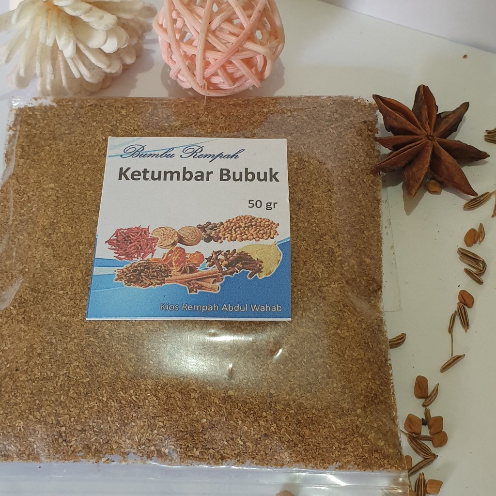 Jual Ketumbar Bubuk 50 gram, bumbu rempah wahab | Shopee Indonesia