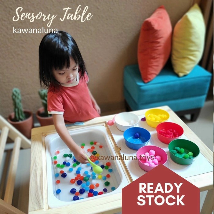 Jual Sensory Table/Meja Sensori (2 tutup whiteboard & 2 wadah) READY ...