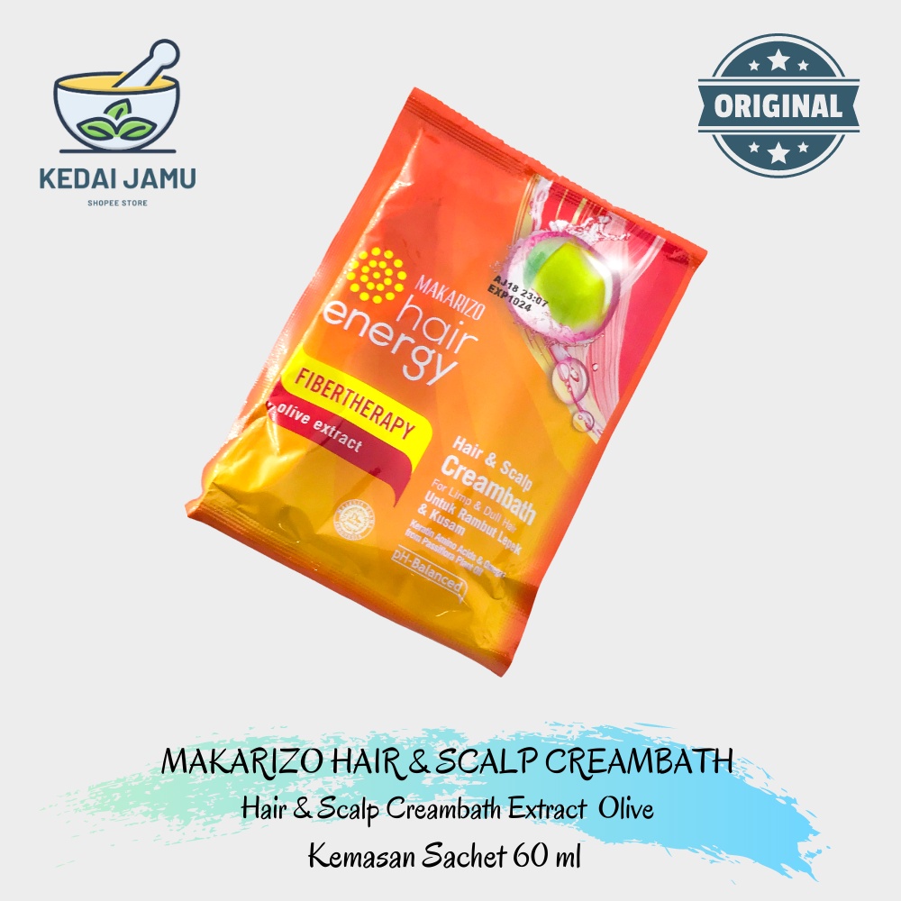 Jual MAKARIZO - Hair Energy Fibertherapy Creambath 60Gram | Shopee ...