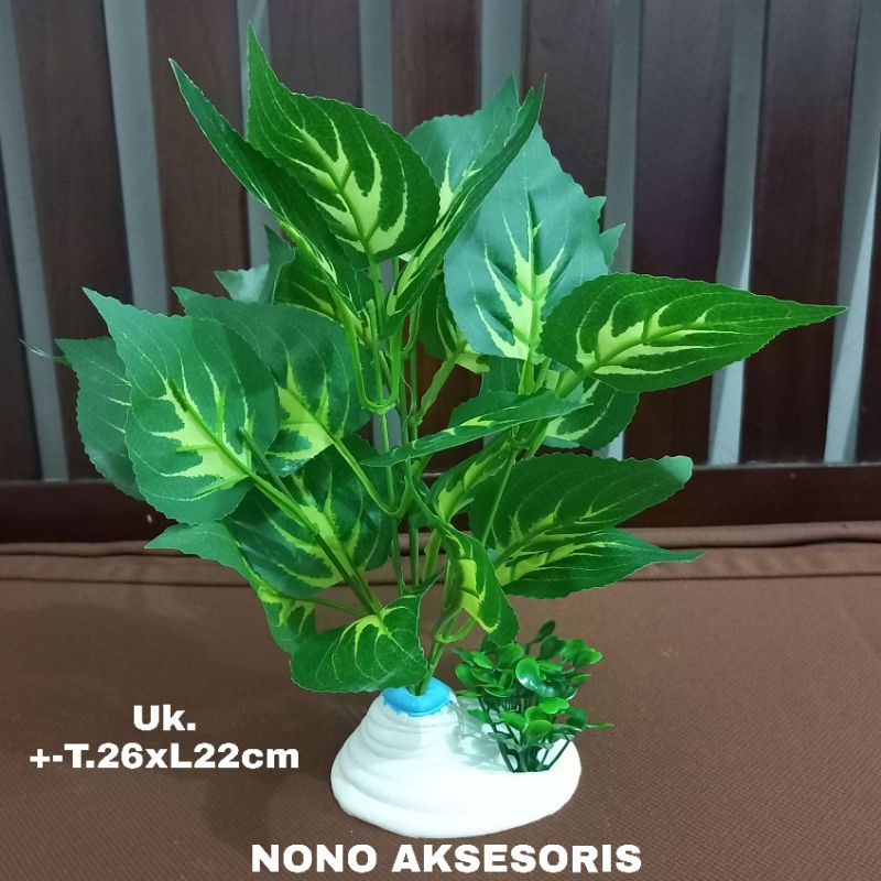 Jual Tanaman plastik hiasan aquarium akuarium aquascape daun rimbun ...