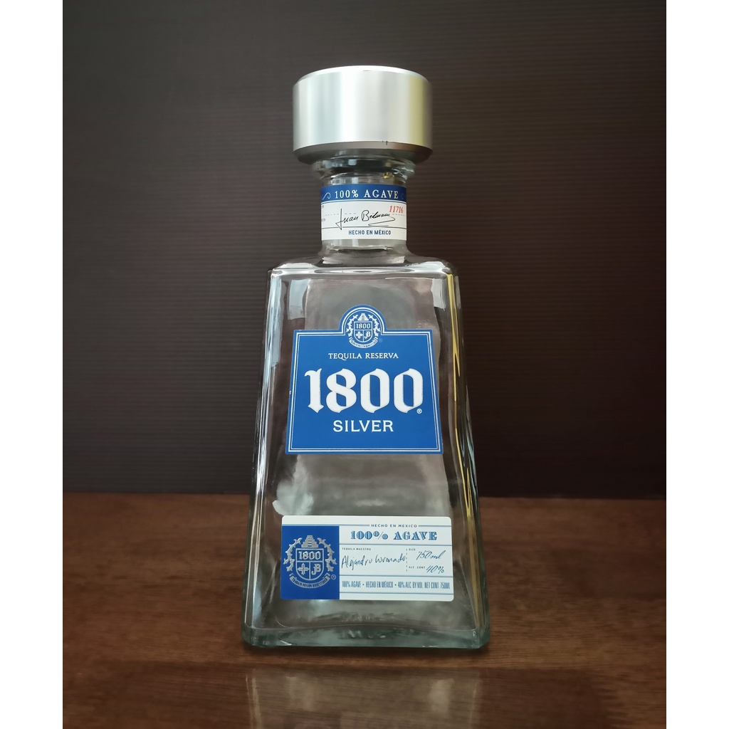 Jual Botol bekas Tequila 1800 Reserva Silver 750 ml | Shopee Indonesia