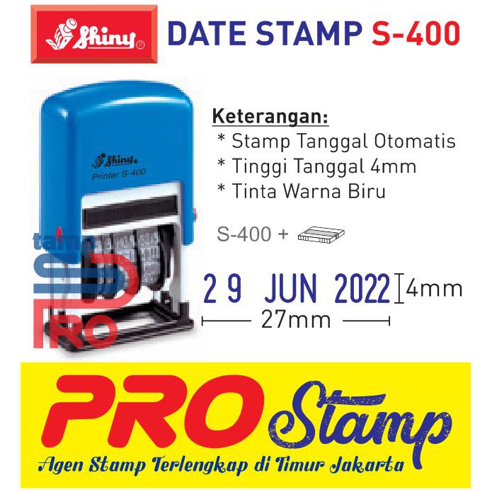 Jual Stempel Shiny S-400 (Dater 4mm) | Shopee Indonesia