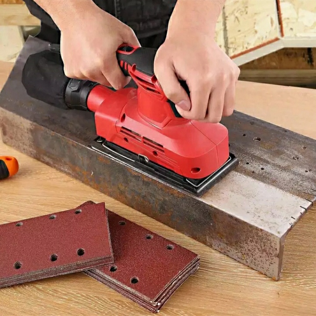 Jual KERTAS AMPLAS TEMPEL - Hamplas Mesin Orbital Sander Persegi ...