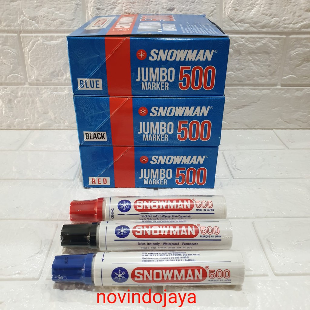Jual Spidol Jumbo SNOWMAN Permanent Marker 500 - Spidol Jumbo Murah ...
