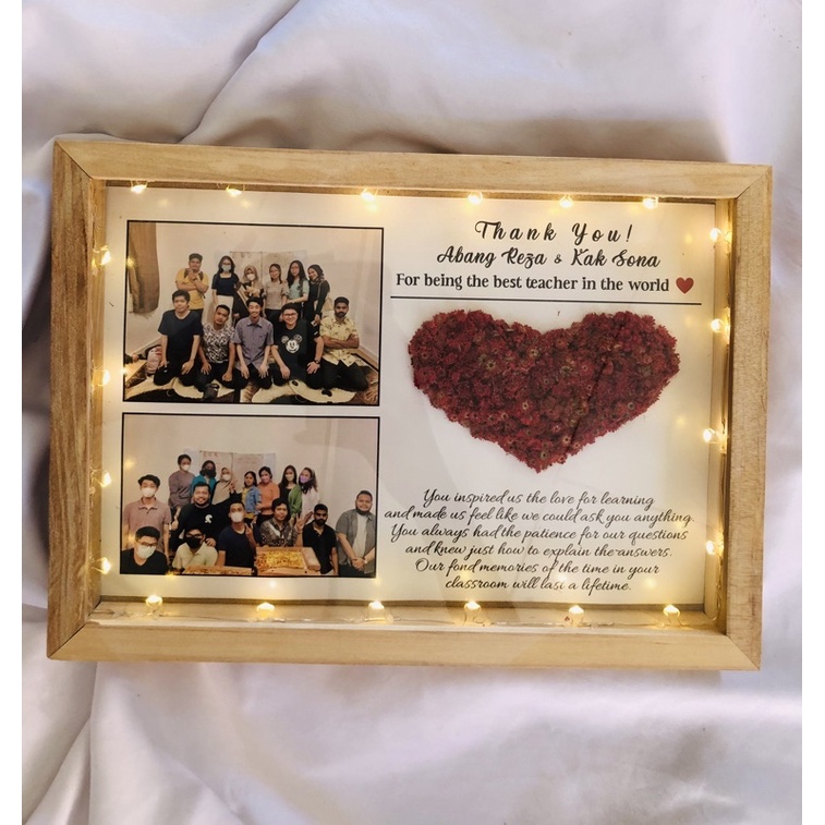 Jual 10rs Frame 3D RUSTIC Bingkai Kayu hadiah wisuda, anniversary dan ...