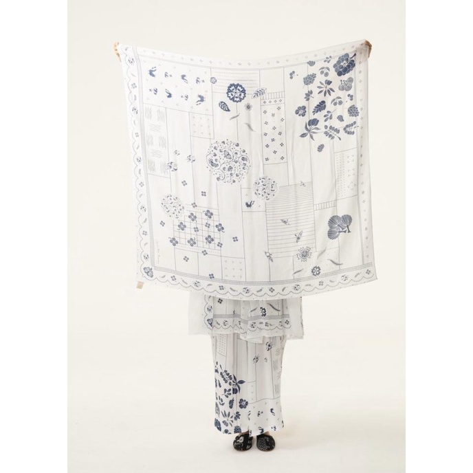 Jual Scarf Tambal Putih Sejauh Mata Memandang | Shopee Indonesia