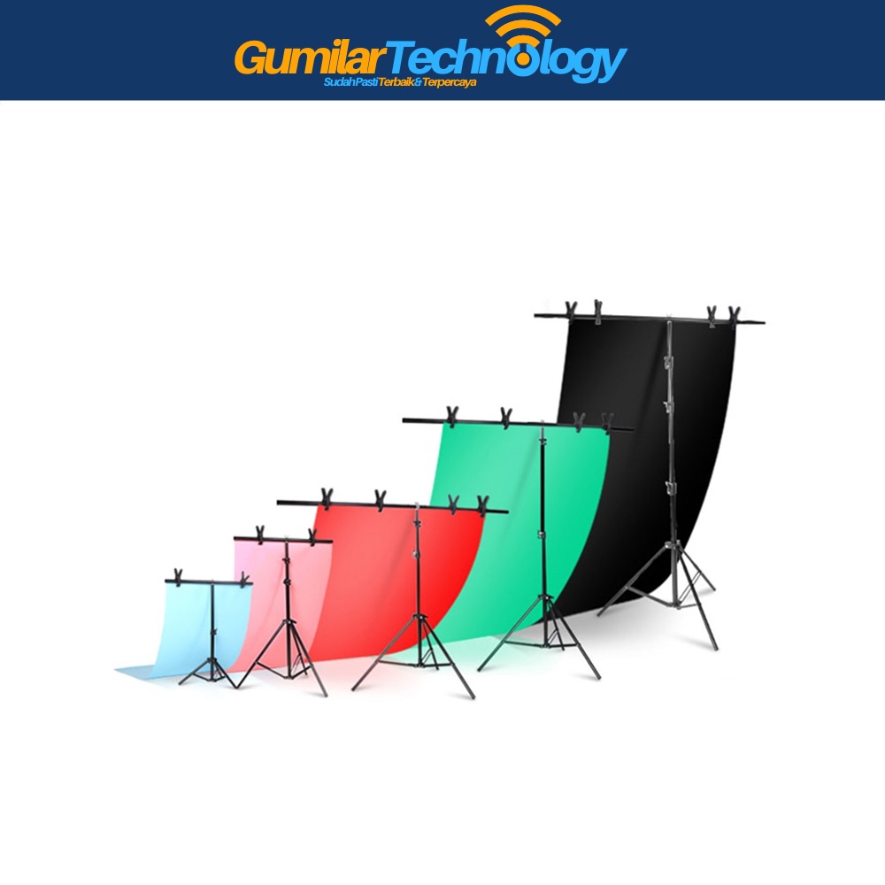 Jual Stand Background Backdrop Photography T-Shape 200x150cm with 4 ...