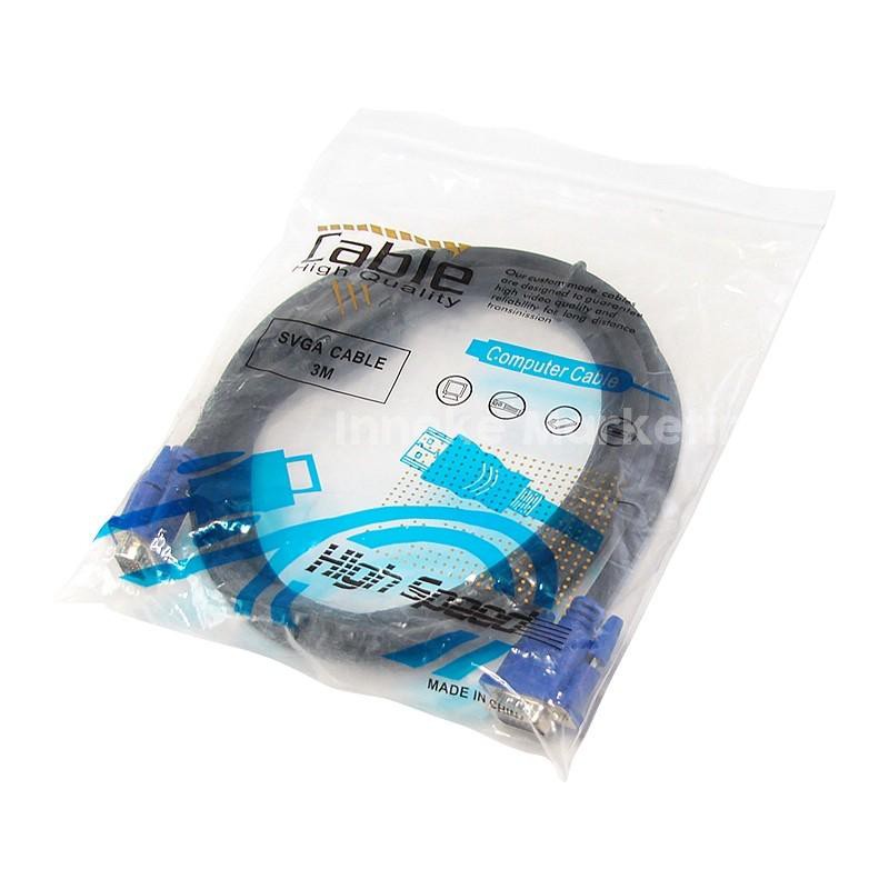 Jual Kabel VGA Male-Male 3 Meter HQ / Cable VGA 3M / 3 Meter | Shopee Indonesia