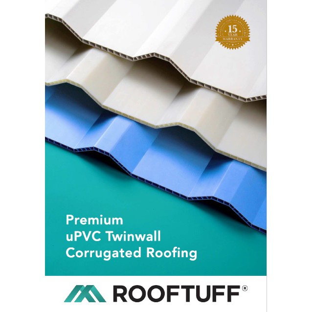 Jual Atap uPVC ROOFTUFF - TRANSLUCENT- INCLUDE SCREW SEAL SET (FREE ...