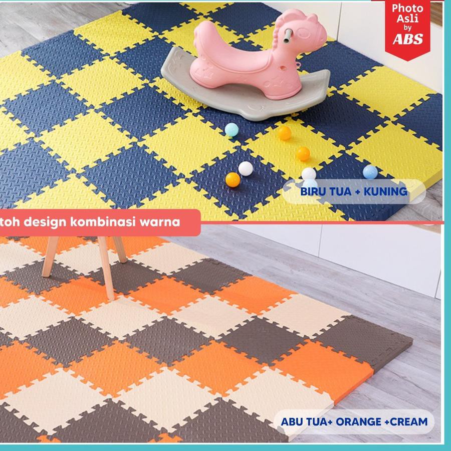 Jual Terkini (ABS) TEBAL 25MM PUZZLE EVAFOAM ALAS LANTAI POLOS PREMIUM ...