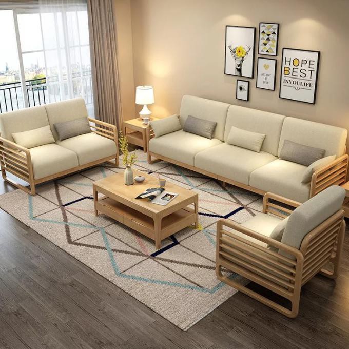 Jual Sofa Kayu Minimalis Full Set Meja Kode2 - Putih Dayanabasro ...