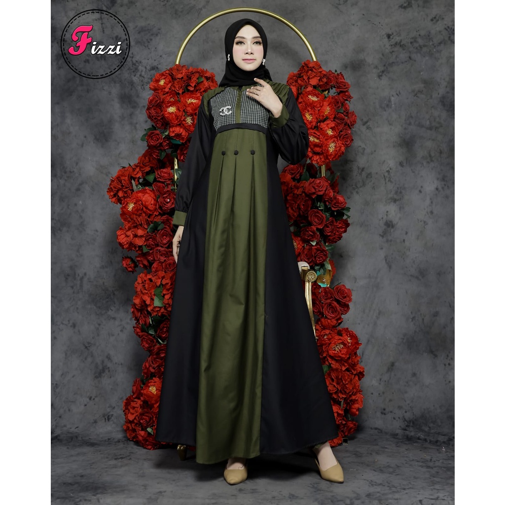 Jual M6 gamis Toyobo motif kotak terbaru By Fizzi Original Gamis mewah ...