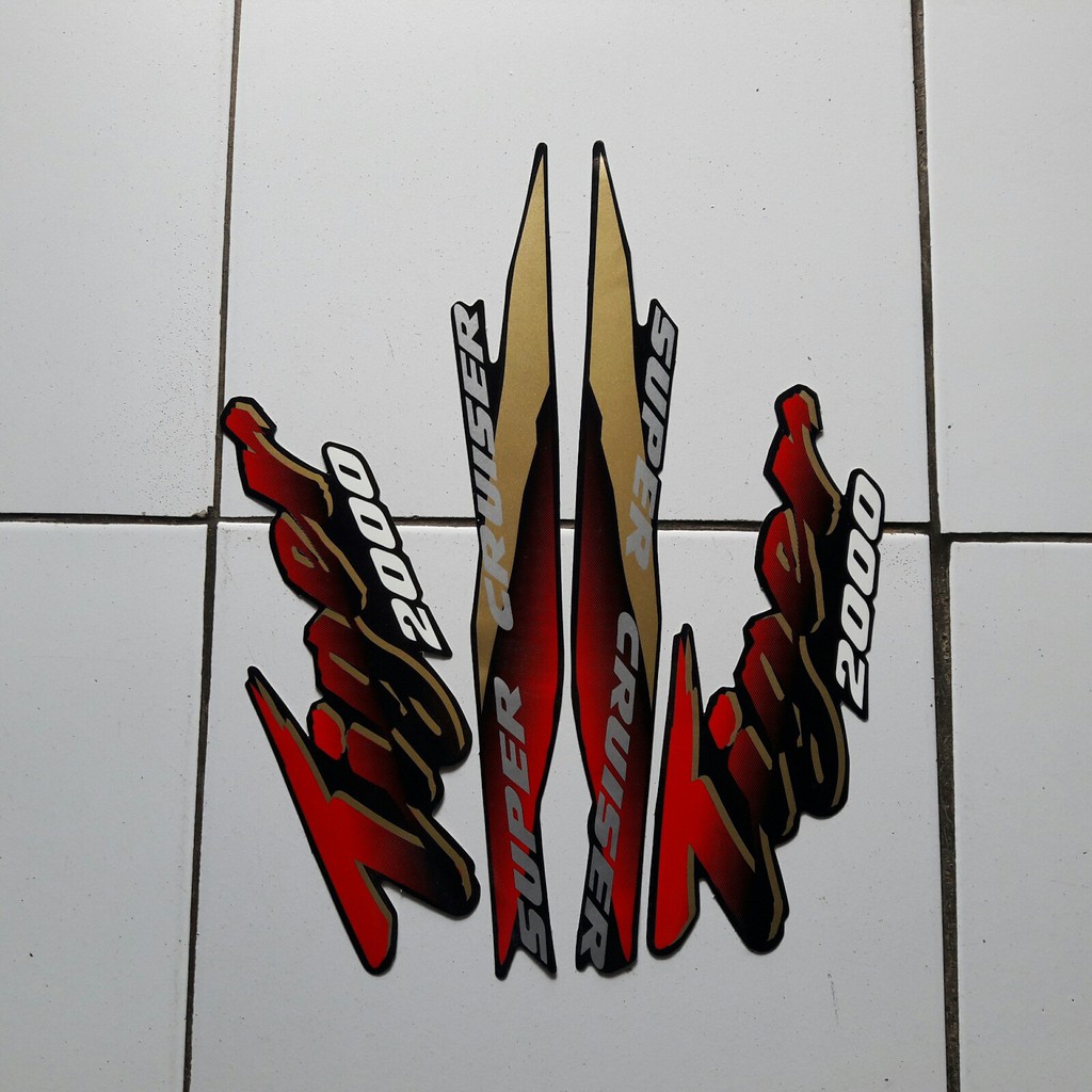 Jual stiker motor tiger 2000 full hitam-merah | Shopee Indonesia