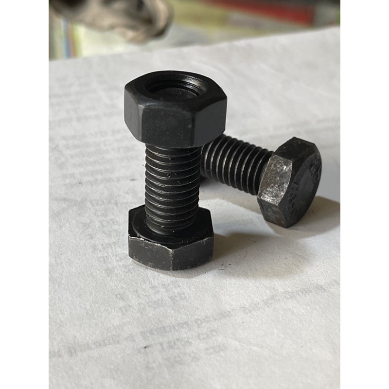 Jual BAUT MUR BAJA M12 x 30 x 1.75 - BAUT MUR BAJA KUNCI 19 PANJANG 3 CM GRADE 8.8 DRAT KASAR ...