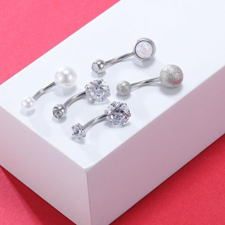 Jual Telah Hadir.. PIERCING BELLY ANTING PUSER STAINLESS SILVER ...