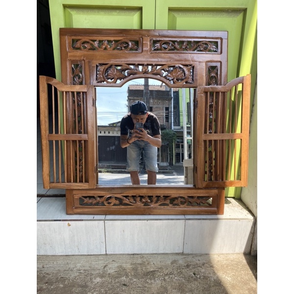 Jual Jendela cermin Krepyak minimalis ukuran 90x80 | Shopee Indonesia