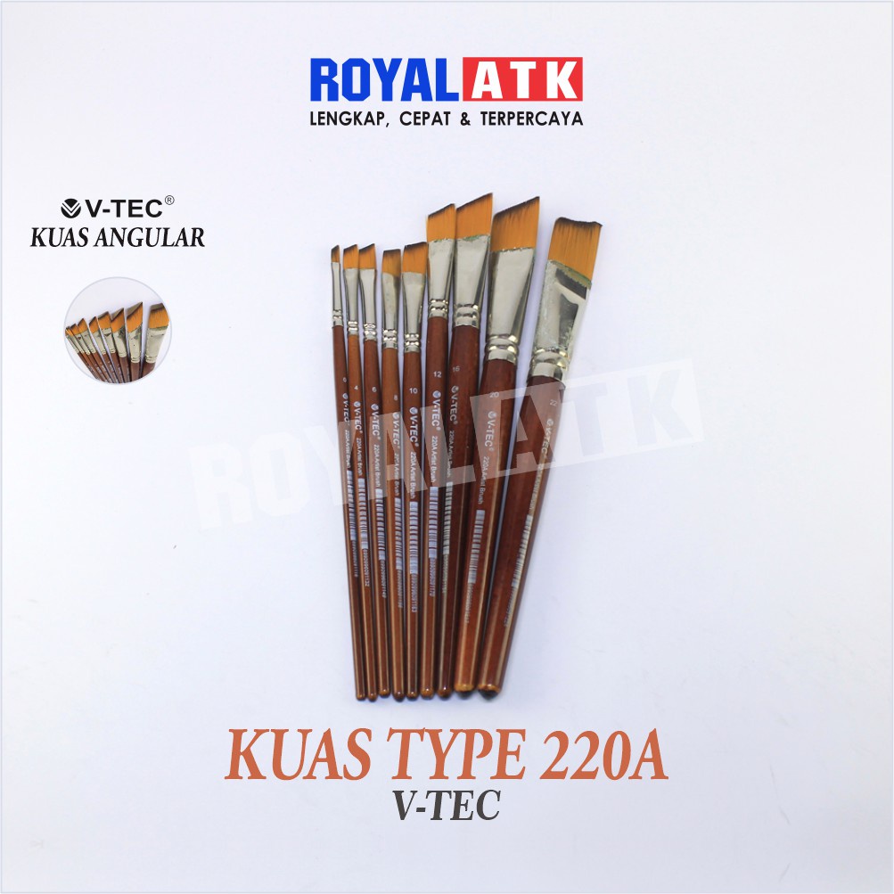 Jual Kuas Lukis Kuas Sapu Miring Angular Flat V-Tec Brush Angle Tipe ...