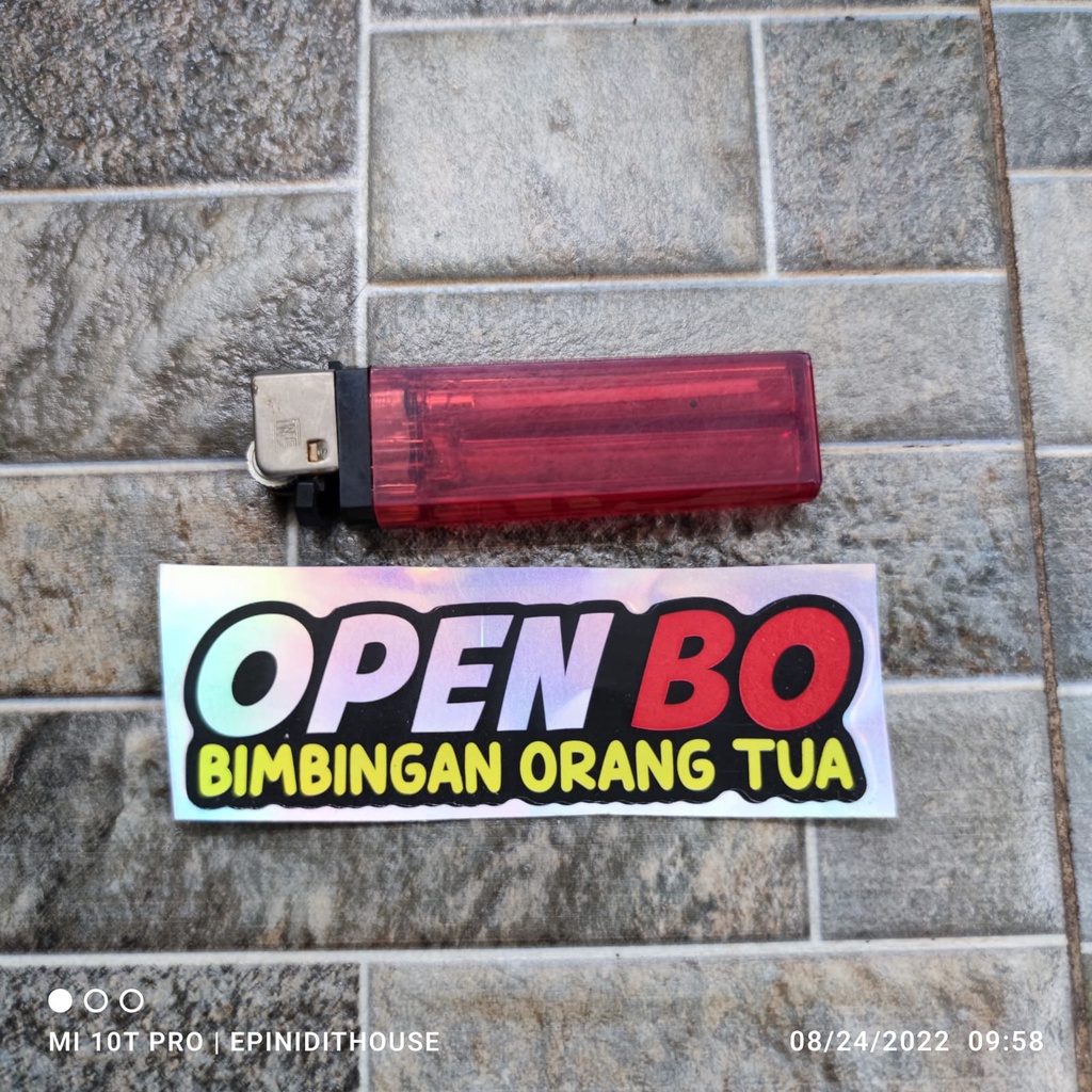 Jual Stiker Open BO Kata Viral FYP Gaul Hologram Rainbow Motor Helm HP ...