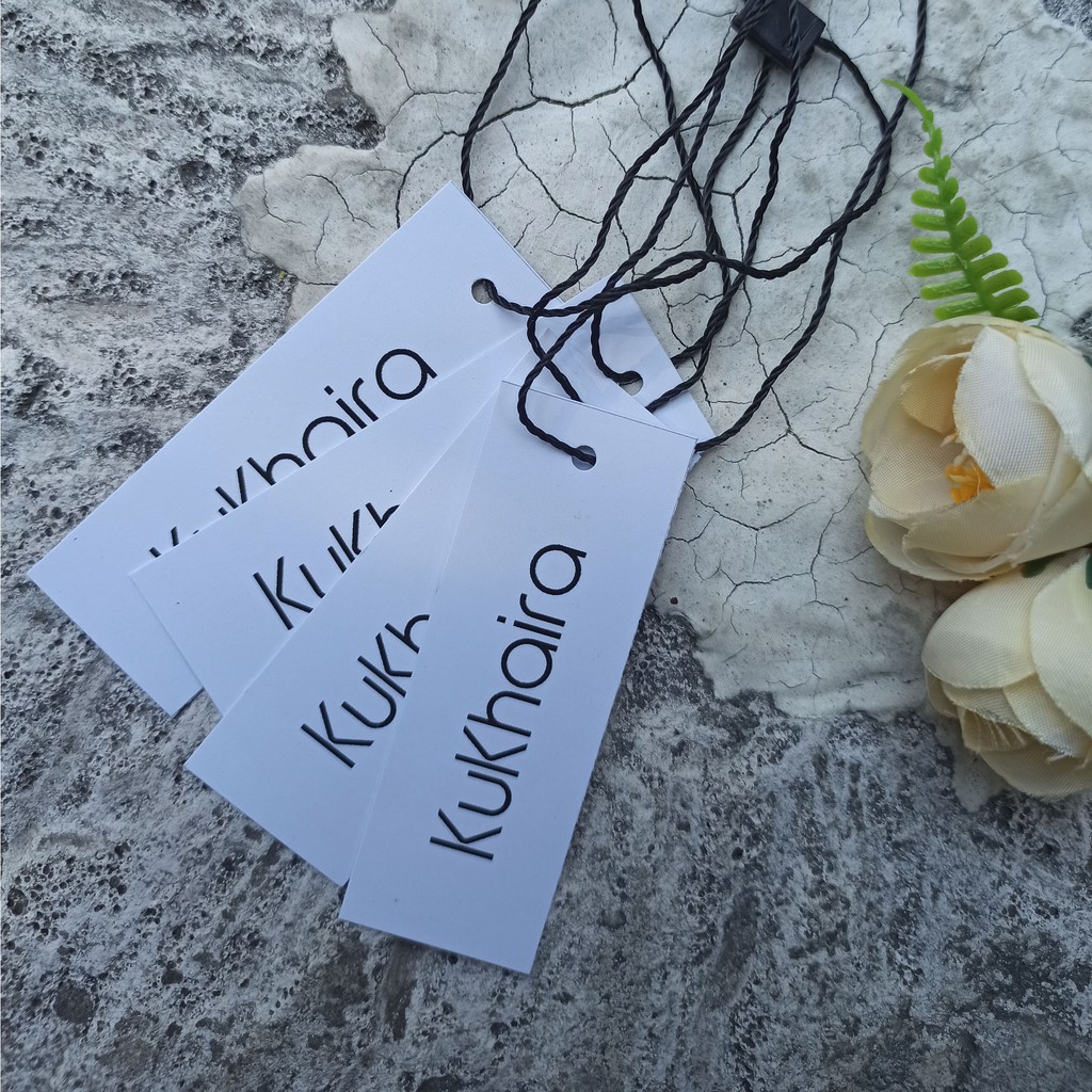 Jual hangtag / label produk custom / name tag produk murah | Shopee ...