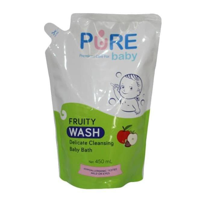 Jual Pure Baby Purebaby Wash Fruity 450ml 450 ml Refill | Shopee Indonesia