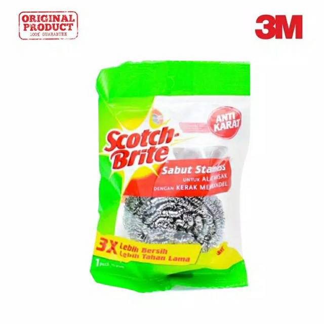 Jual 3M Scotch Brite sabut stainless | Shopee Indonesia