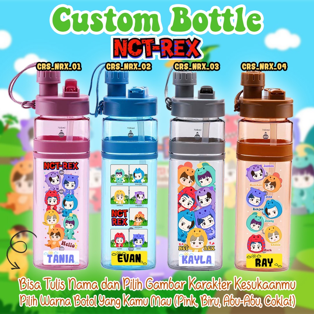 Jual BOTOL MINUM 2 IN 1 CUSTOM DESAIN KARAKTER NCT DINO T-REX KOREA ...