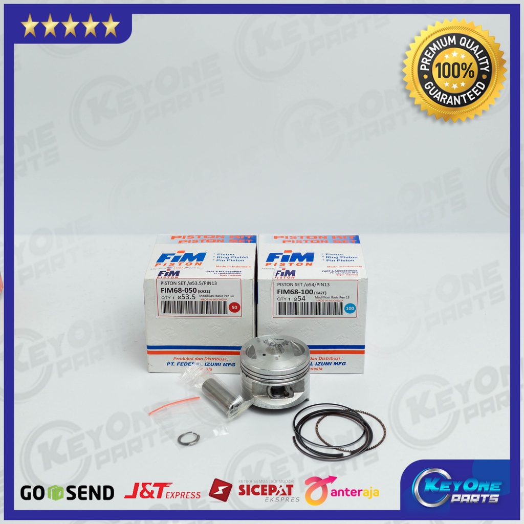 Jual PISTON KIT KAWASAKI KAZE,ATHLETE PIN 13 DIA 53 FIM68 | Shopee ...