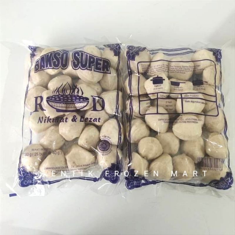 Jual Bakso Sapi Super RD atau J8 1kg Jago Rasa (25 pcs) | Shopee Indonesia