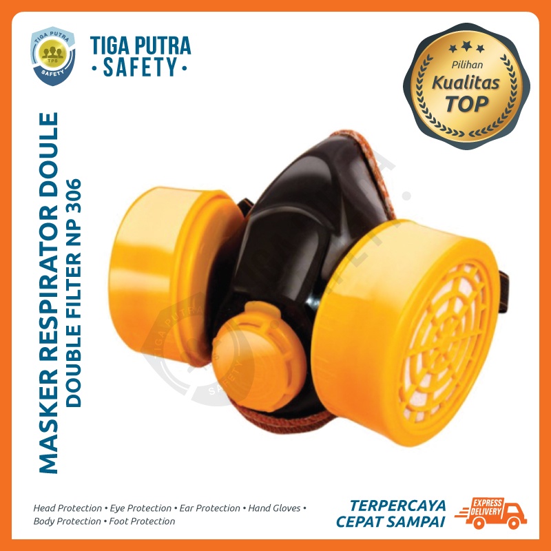 Jual Masker Respirator Double Filter NP306 Anti Debu Asap Kimia Gosave ...