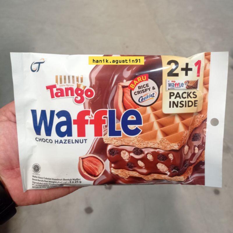 Jual Tango Waffle Choco Hazelnut 2+1 ukuran 3×25gr | Shopee Indonesia