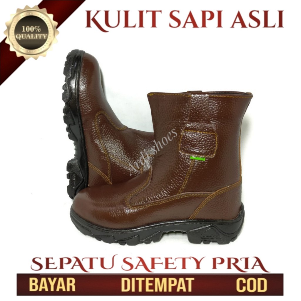 Jual Sepatu Sefty Pria Boots Proyek Ujung Besi Baja Sepatu Septy Cowok ...