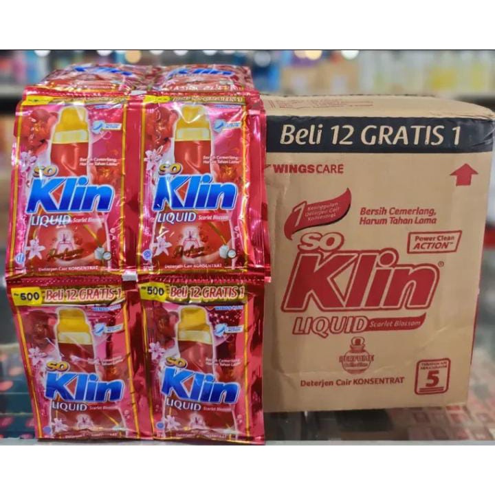 Jual Soklin liquid MERAH blossom kemasan 1 karton/dus | Shopee Indonesia