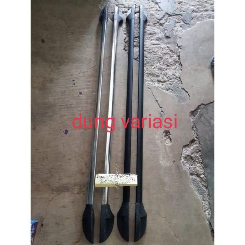 Jual roof rail palang atas kaki 2 mobil datsun go datsun cross hitam ...