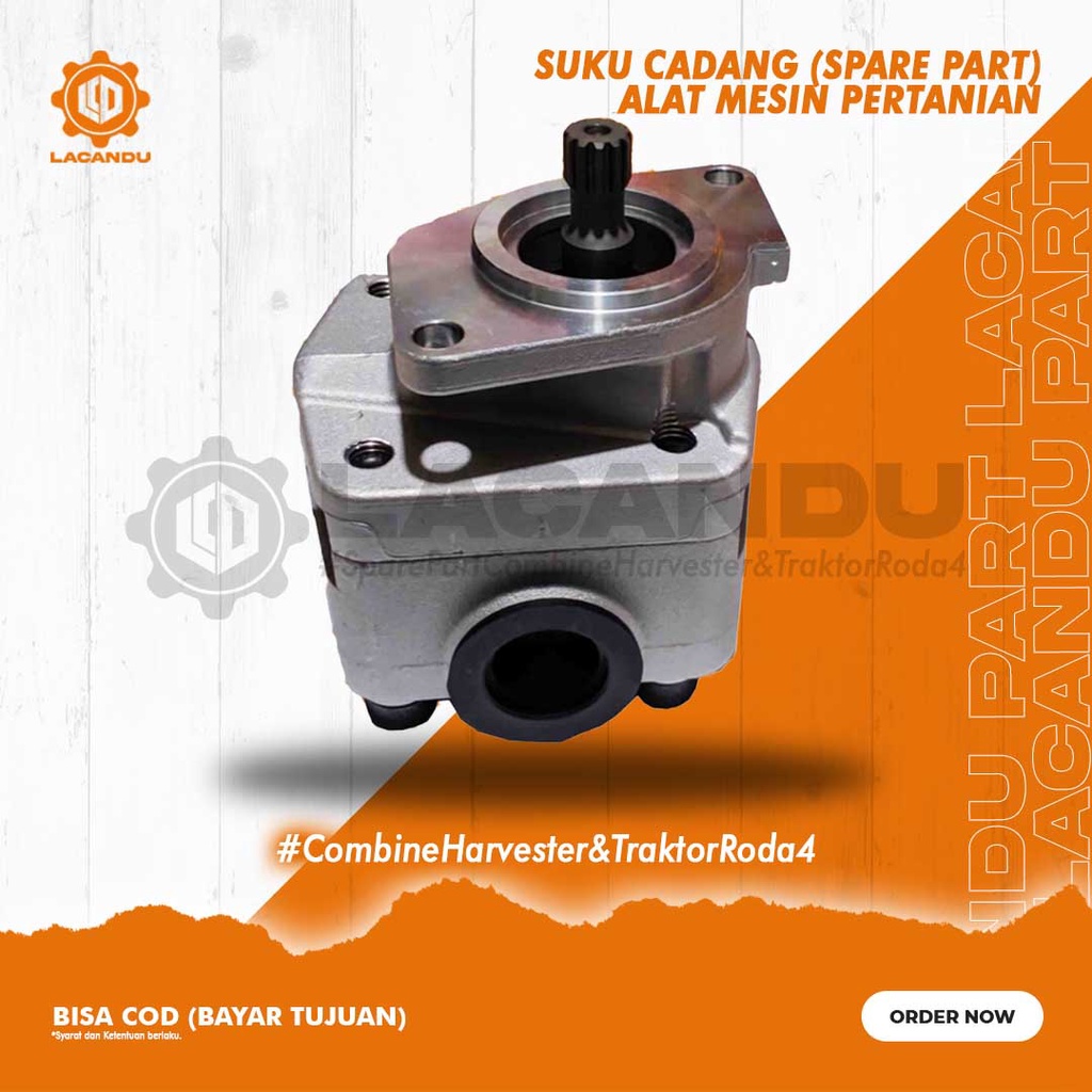 Jual PUMP HYDRAULIC ASSY 9CC YANMAR 1E6C40-66761 / POMPA HIDROLIK ...