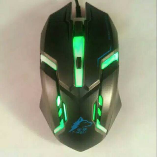 Jual MOUSE GAMING LED T-WOLF V1 (7 lampu) | Shopee Indonesia