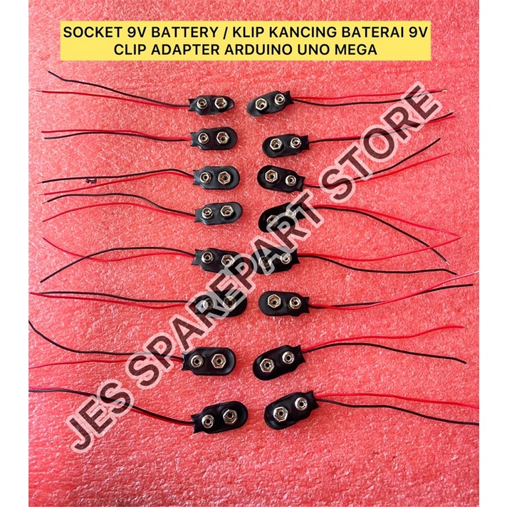 Jual KANCING BATERAI 9V SOCKET KOTAK KONEKTOR TUTUP TERMINAL SOKET ...