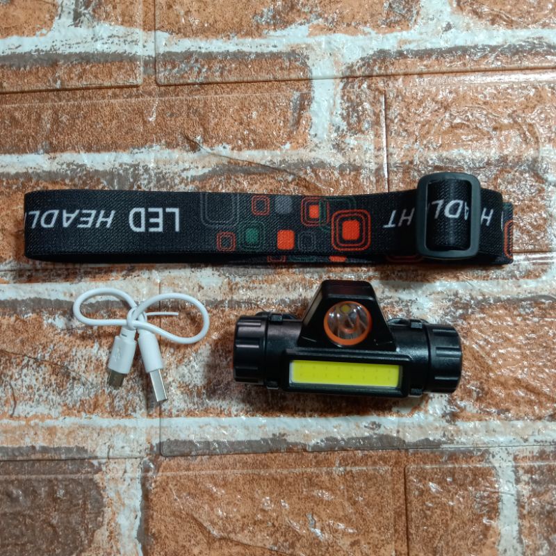 Jual Senter Outdoor Kepala Berkemah Super Terang 2 LED 2 Mode COB ...