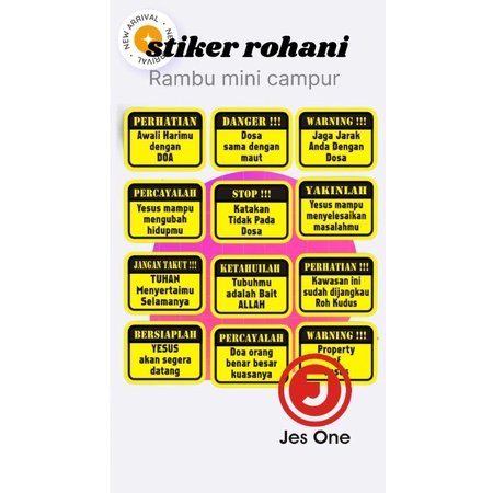 Jual stiker Yesus rambu mini satu lembar isi 12 stiker | Shopee Indonesia